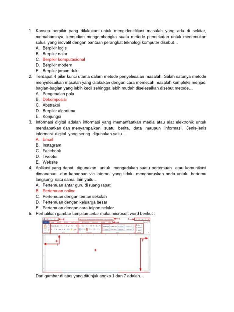SOAL ASAT INFORMATIKA GENAP 2024 | PDF