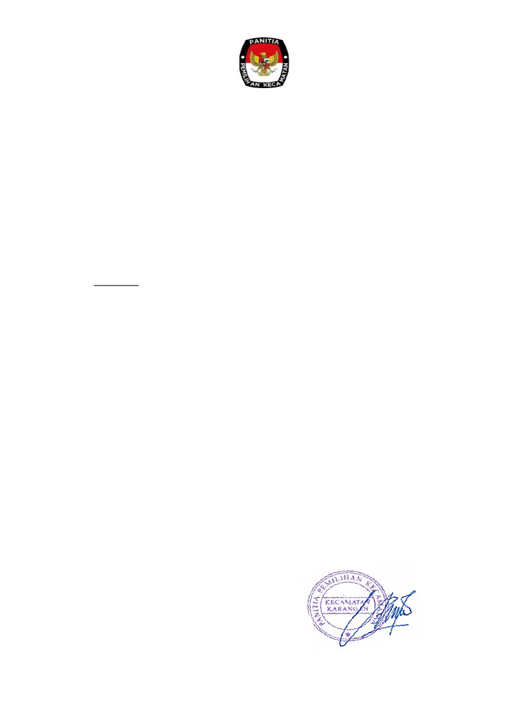 Undangan Rapat Pleno DPHP Kecamatan Karangan | PDF