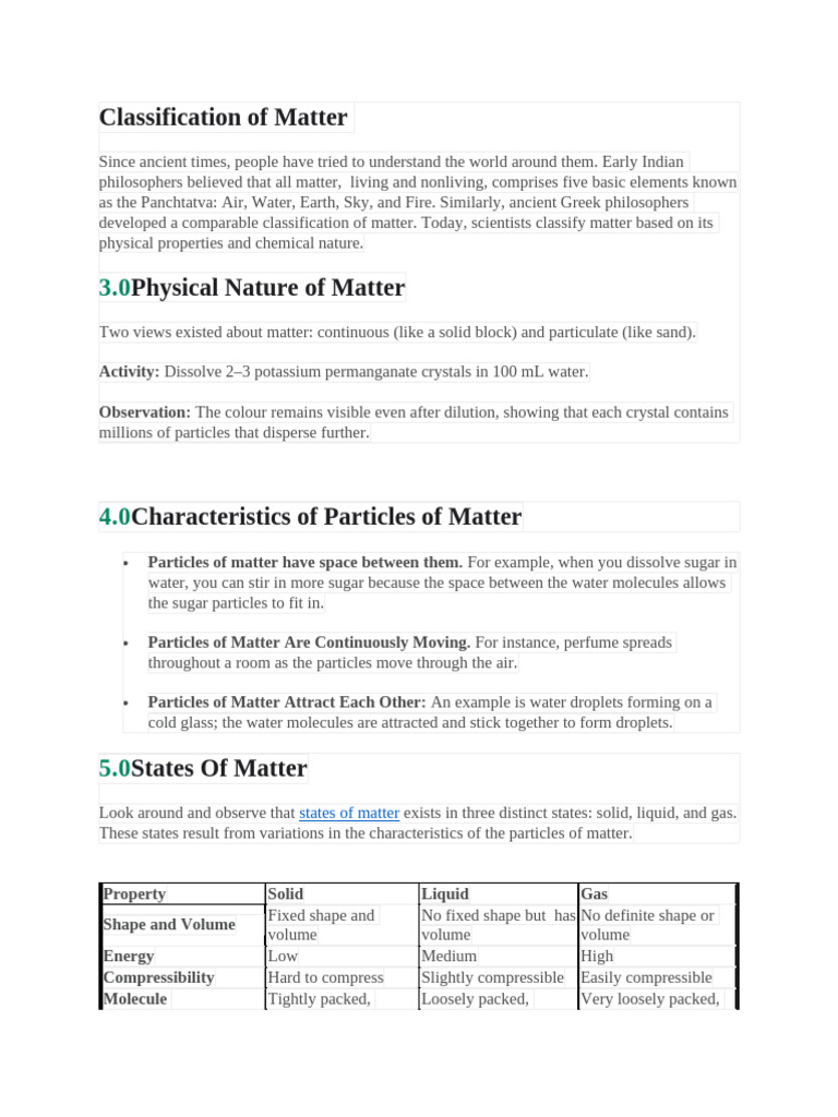 Classification of Matter | PDF | Evaporation | Liquids