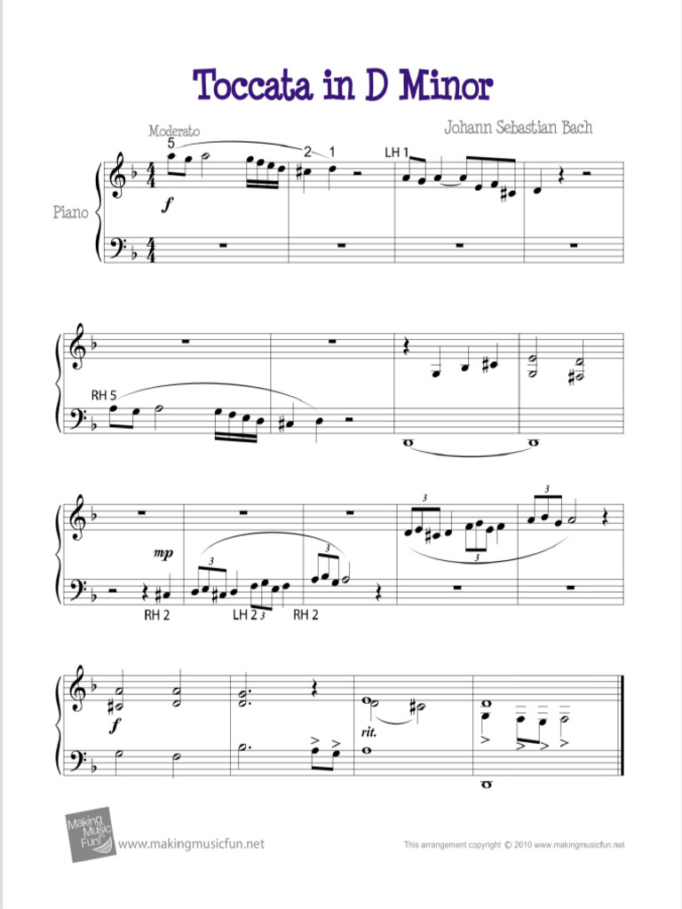 Toccata in D Minor | PDF