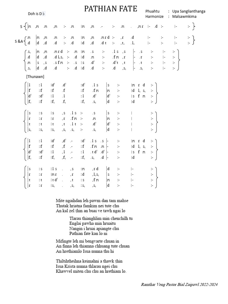 Pathian Fate. | PDF