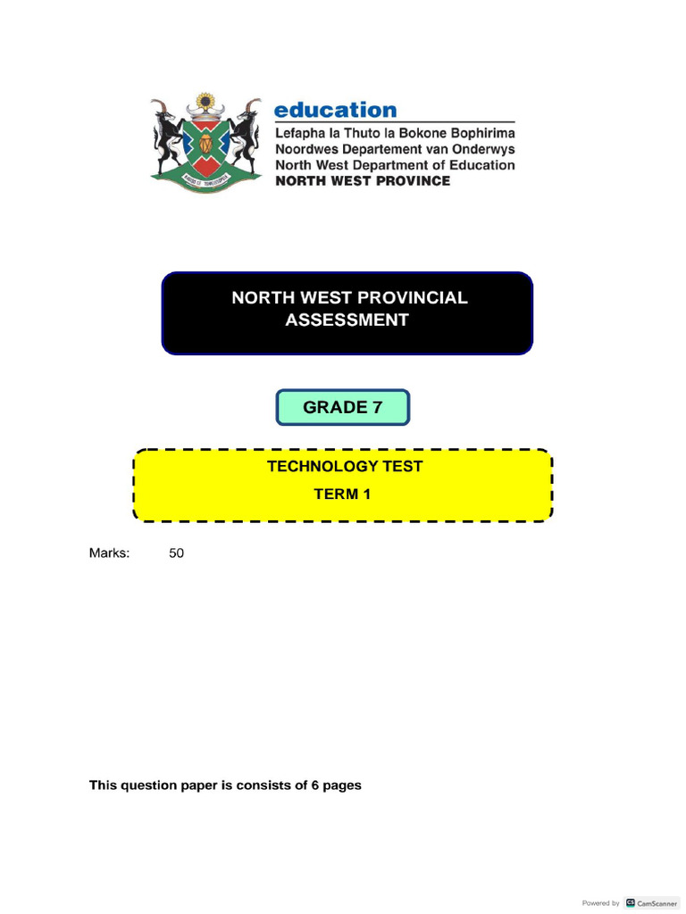 Technology Grade 7 Test April 2025test | PDF