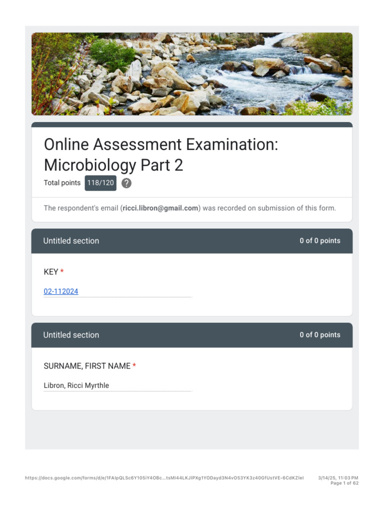 Online Assessment Examination - Microbiology Part 2 | PDF | Staphylococcus | Staphylococcus Aureus