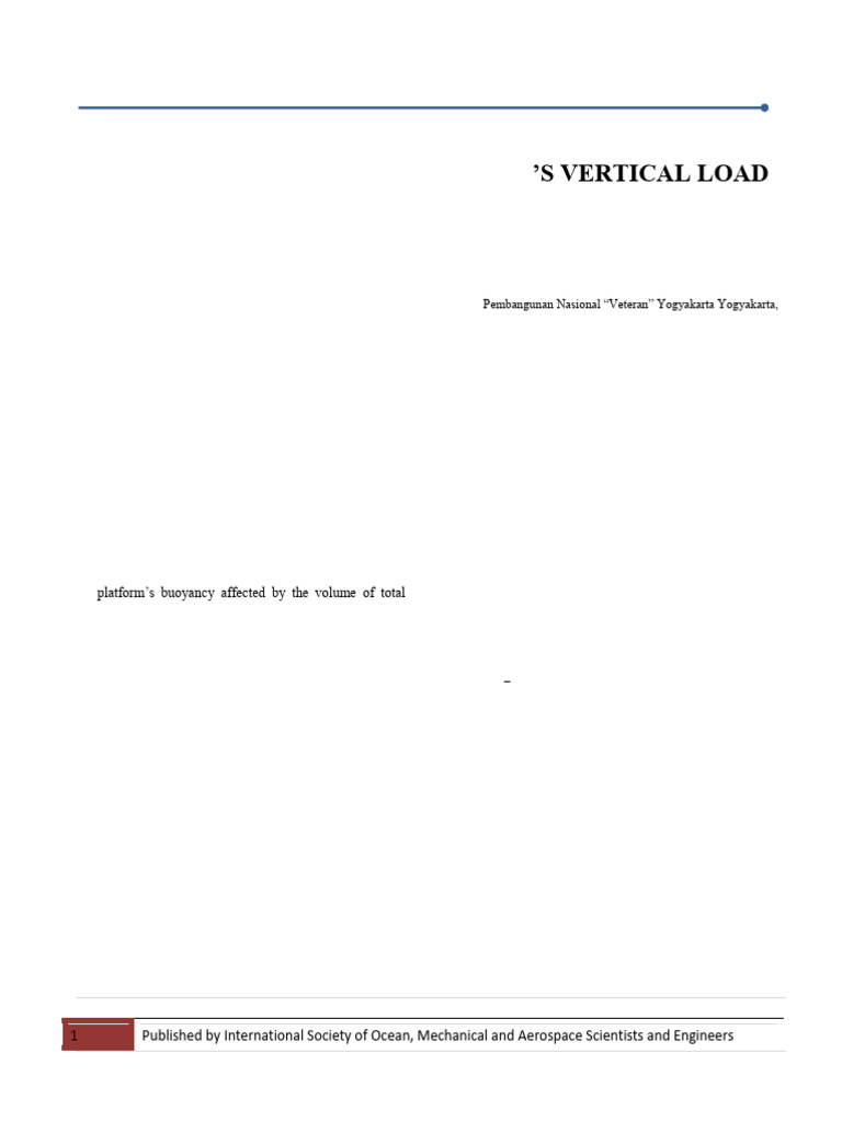 Offshore Drilling Load Analysis on Semi-Submersible Rig | PDF ...