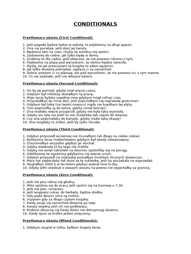 Conditionals 2 | PDF