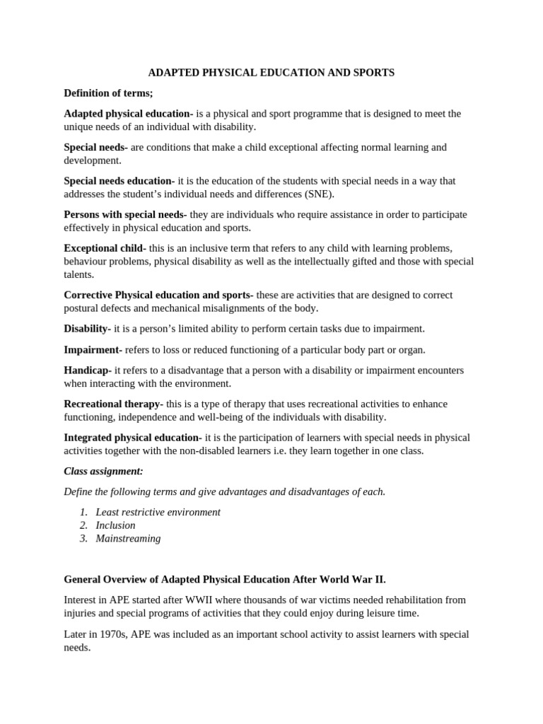 New Adapted Physical Education and Sports New | PDF | Diabetes ...