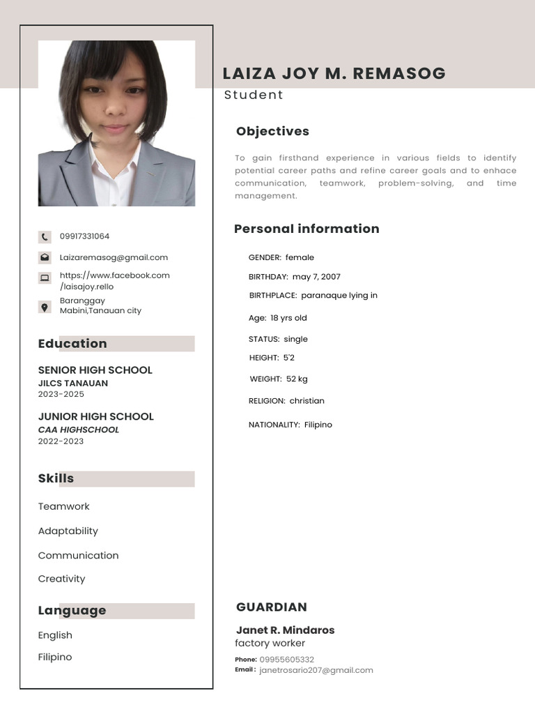 Simple Professional CV Resume 20250503 175401 0000 | PDF
