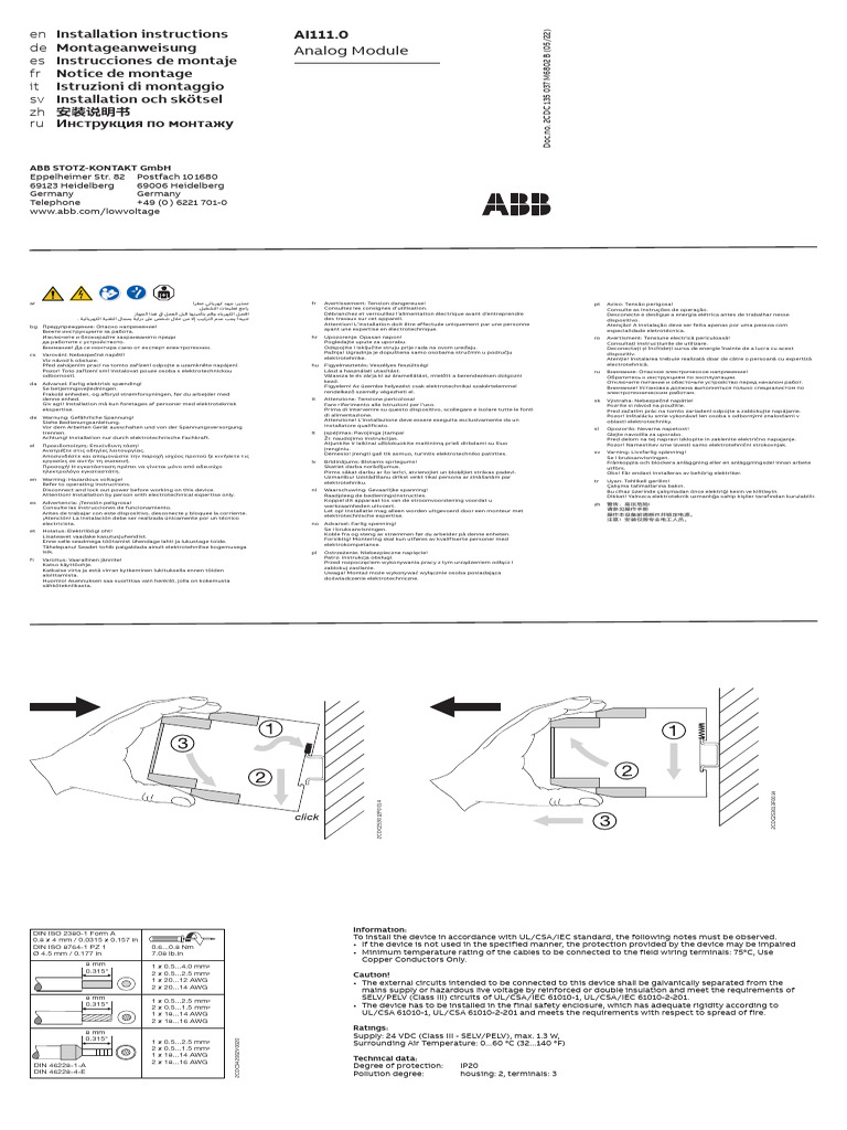 ABB Motor Controlers AI For RTD | PDF
