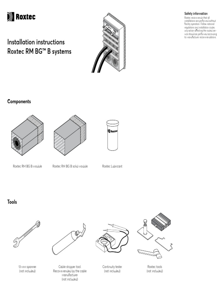 MCT Roxtec RM BG B (E) Installation Instruction EN For Web Use | PDF ...
