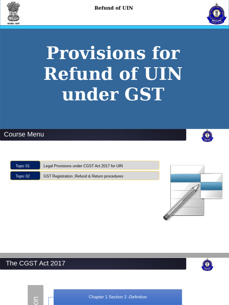 GST UIN Refund Process Explained | PDF | Payments | Taxation