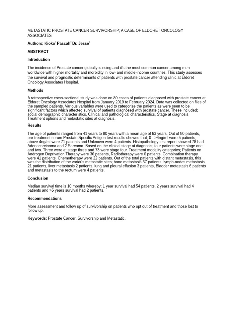 Abstract Ca Prostate | PDF