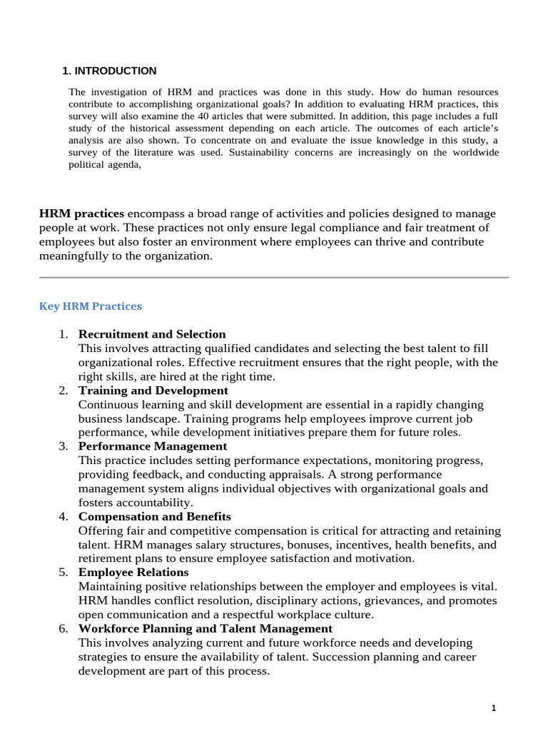 HRM Practices Impact on Organizational Success | PDF | Performance ...