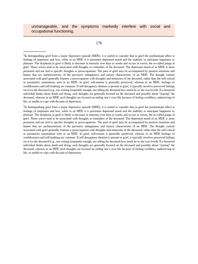 Grief vs. Major Depression: Key Differences | PDF | Grief | Major ...