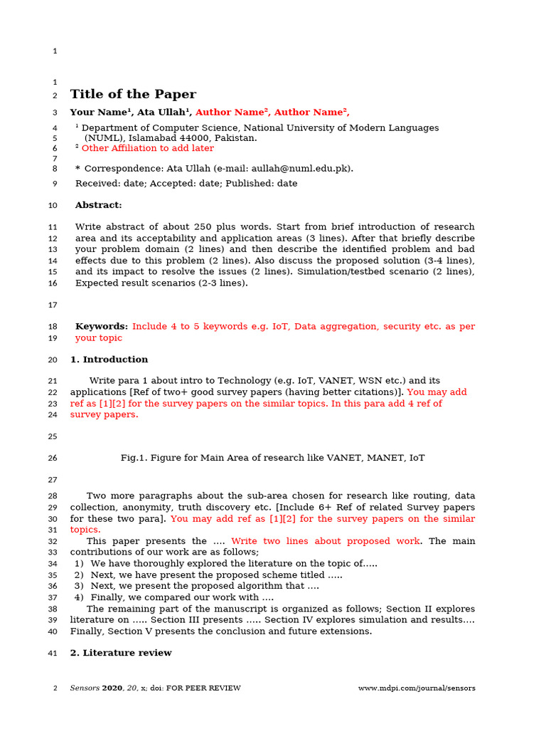 My Sample Paper Format For Scheme Papers | PDF | Computer Network | Simulation