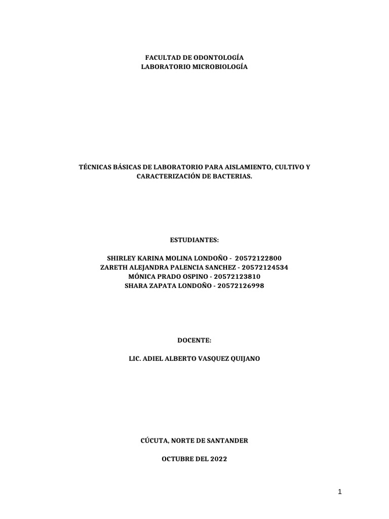 Informe Micro | PDF | Las bacterias | Biología