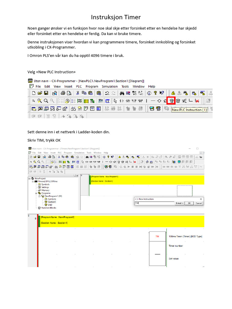 Instruksjon Timer | PDF