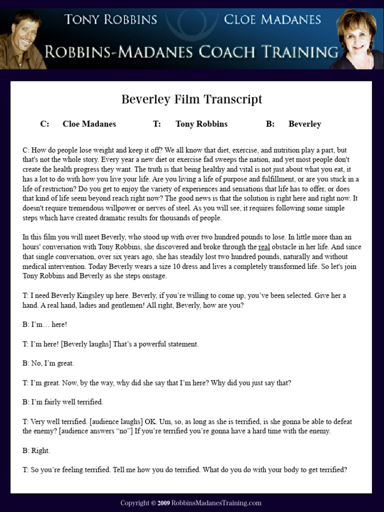 3 - Intro - Module 3 - Beverley - Transcript | PDF | Feeling | Psychology