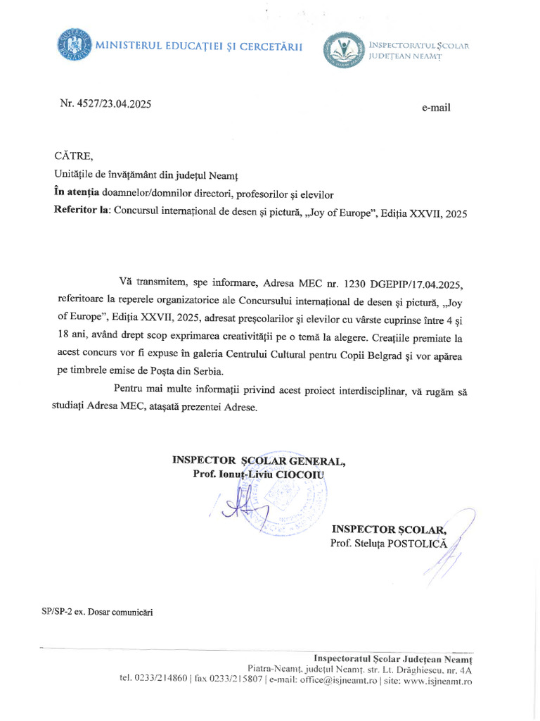Adresa 4527-23.04.2025 | PDF