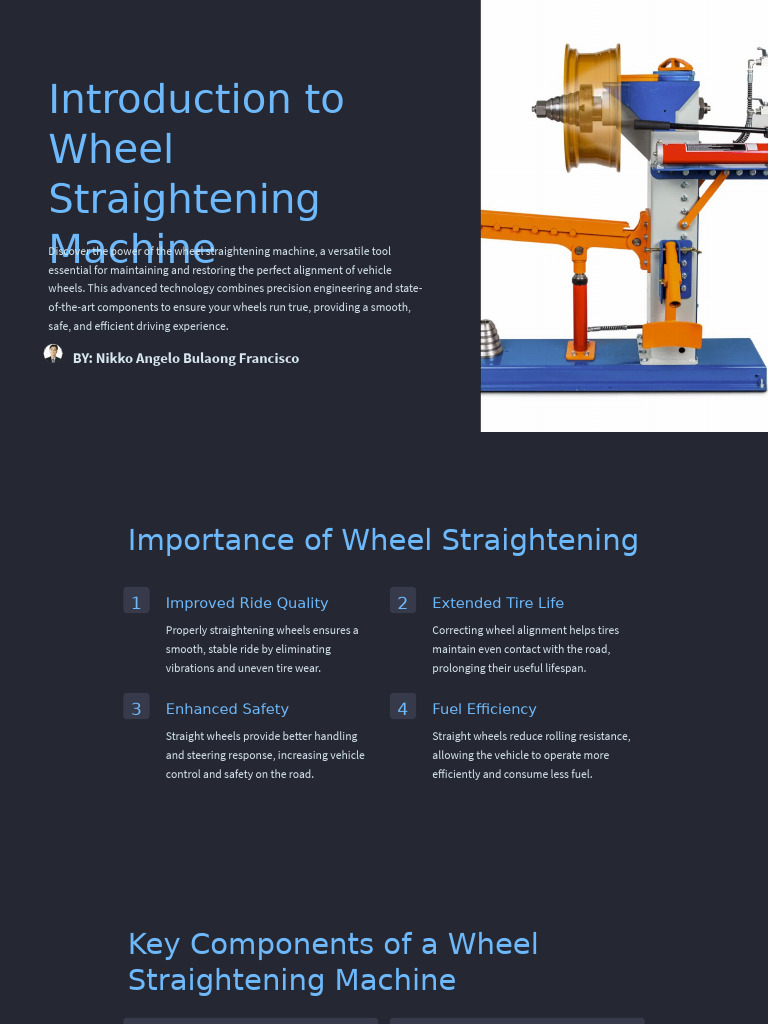 Wheel Straightening Machine - Ello | PDF | Tire | Automation
