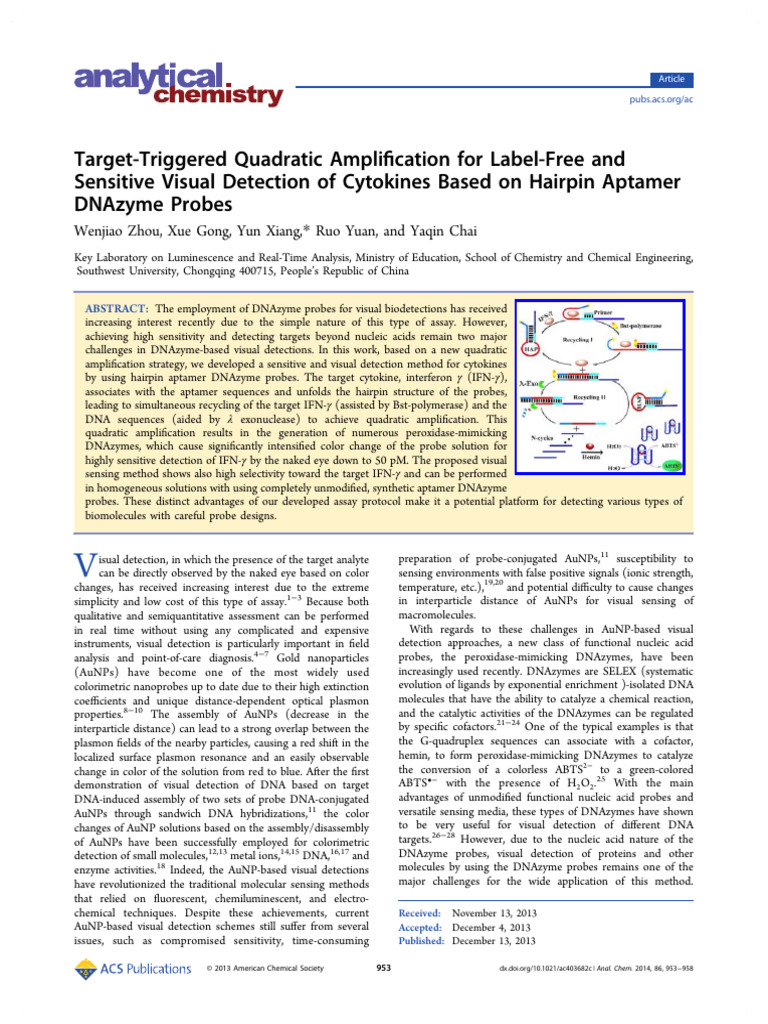 Target-Triggered Quadratic Amplification For Label-Free and Sensitive Visual Detection of ...