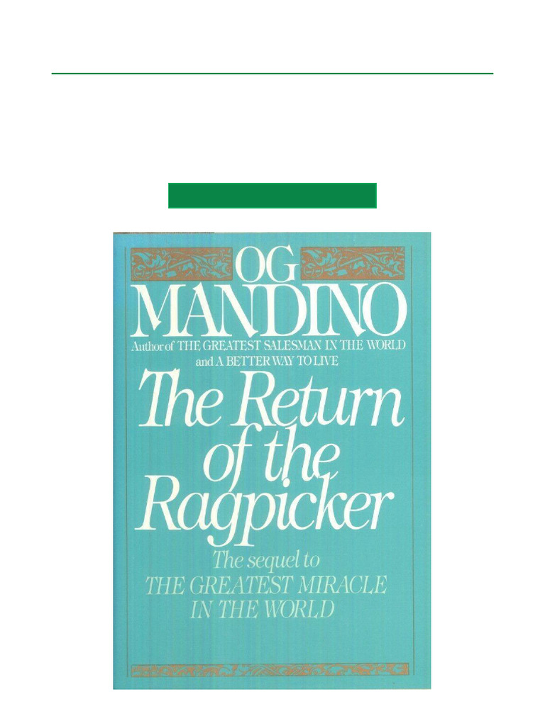 (E-Book PDF) The Return of The Ragpicker Full Chapter Download | PDF
