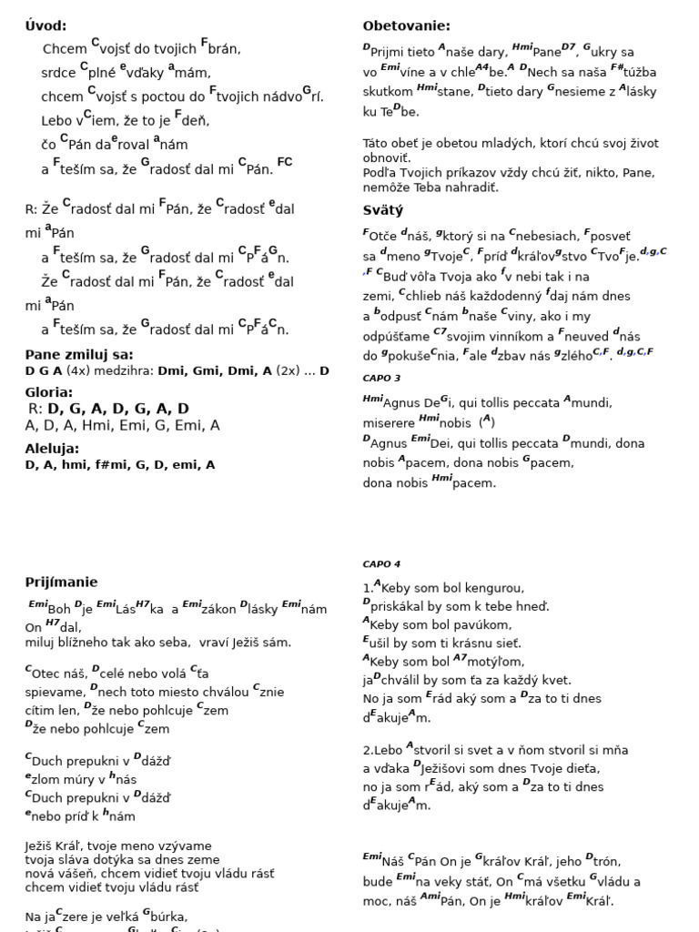 Akordy - Koniec Šk. Roka - Verzia 4 | PDF