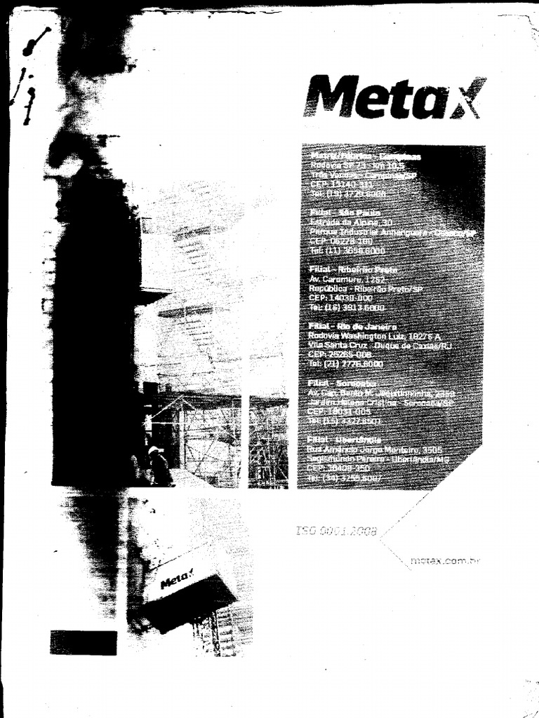 Manual Elevador Cremalheira Metax | PDF