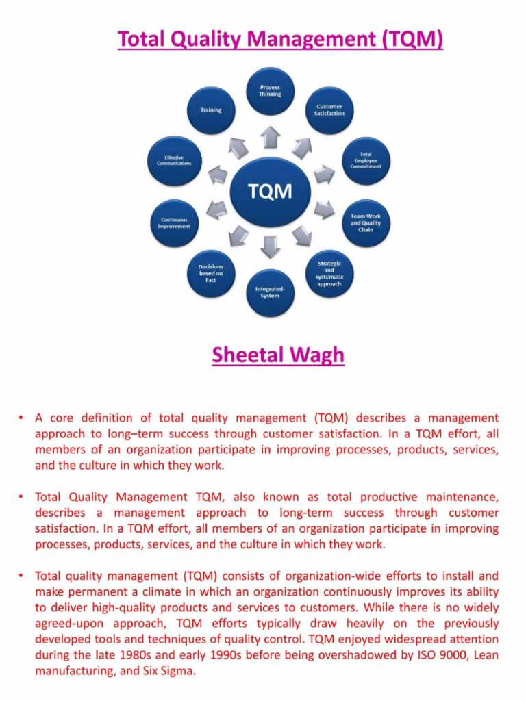 Total Quality Management (TQM) | PDF