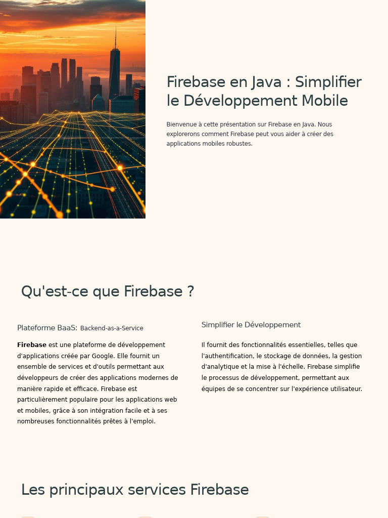 Firebase presentation | PDF | Bases de données | Java (Langage de programmation)