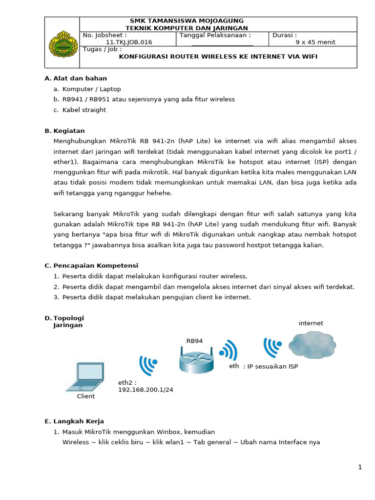 7 - Konfigurasi-Router-Wireless-ke-Internet-via-Wifi | PDF