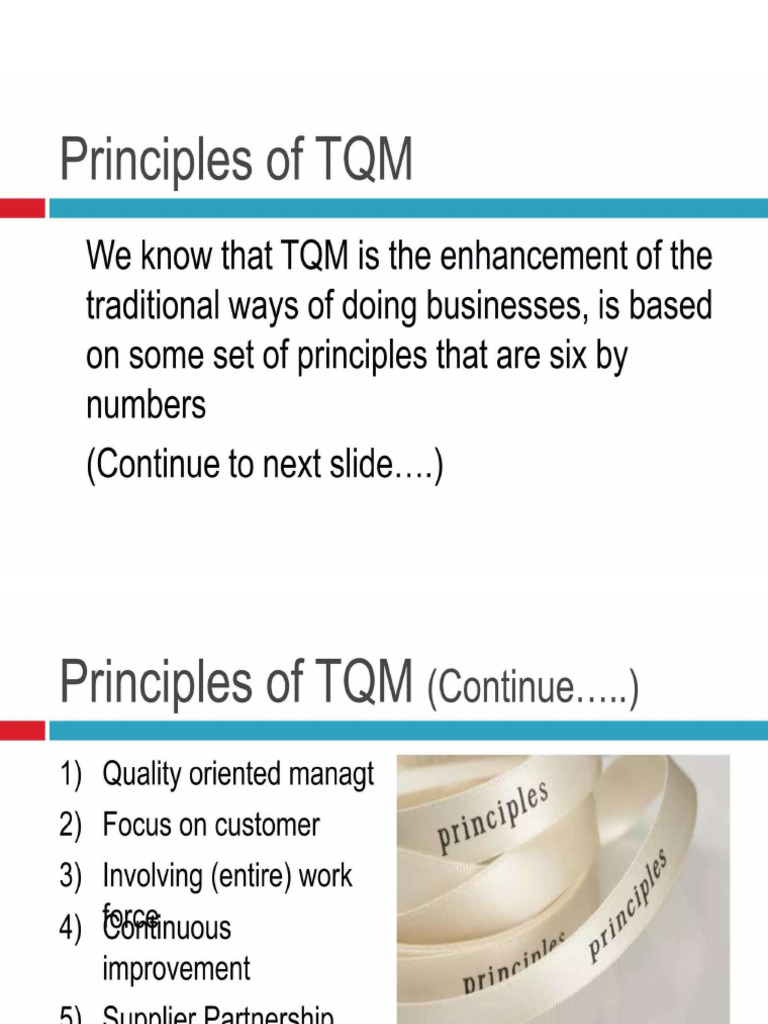 Principles of TQM | PDF