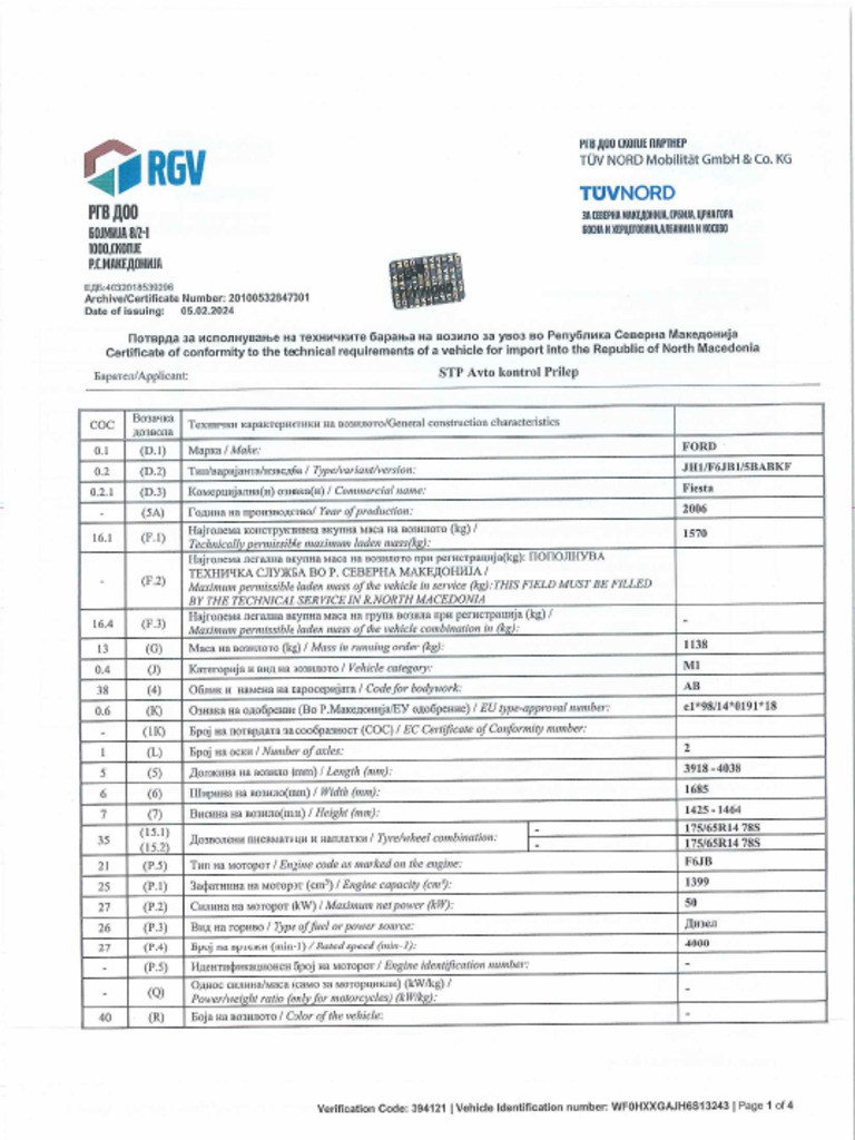 Ford Fiesta 3243 | PDF