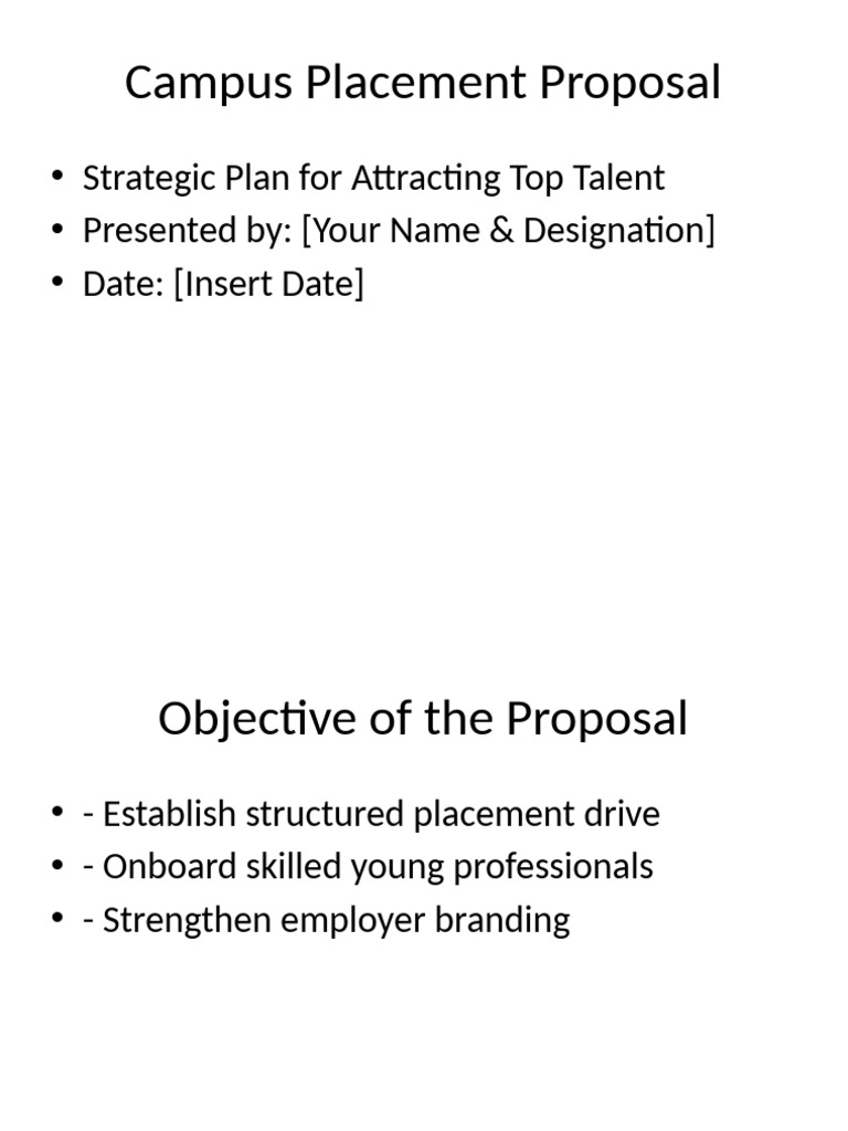 Campus Placement Proposal Presentation | PDF