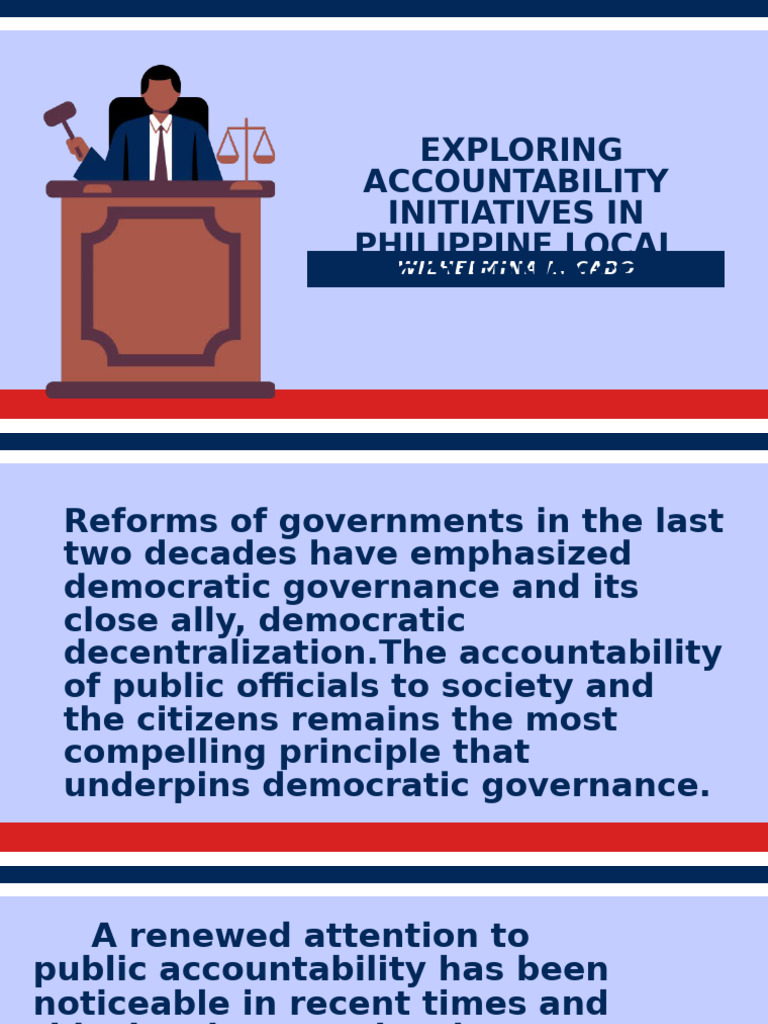 Exploring Accountability Initiatives in Philippine Local Governance 1 ...