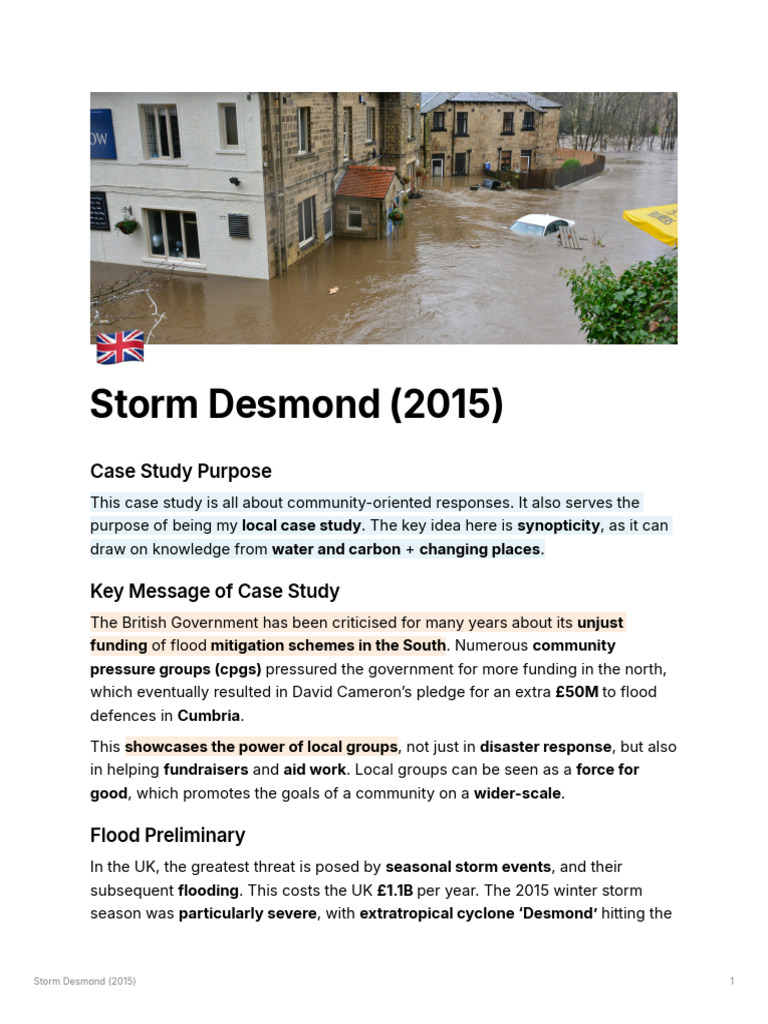 Storm Desmond (2015) | PDF | Flood | Natural Disasters