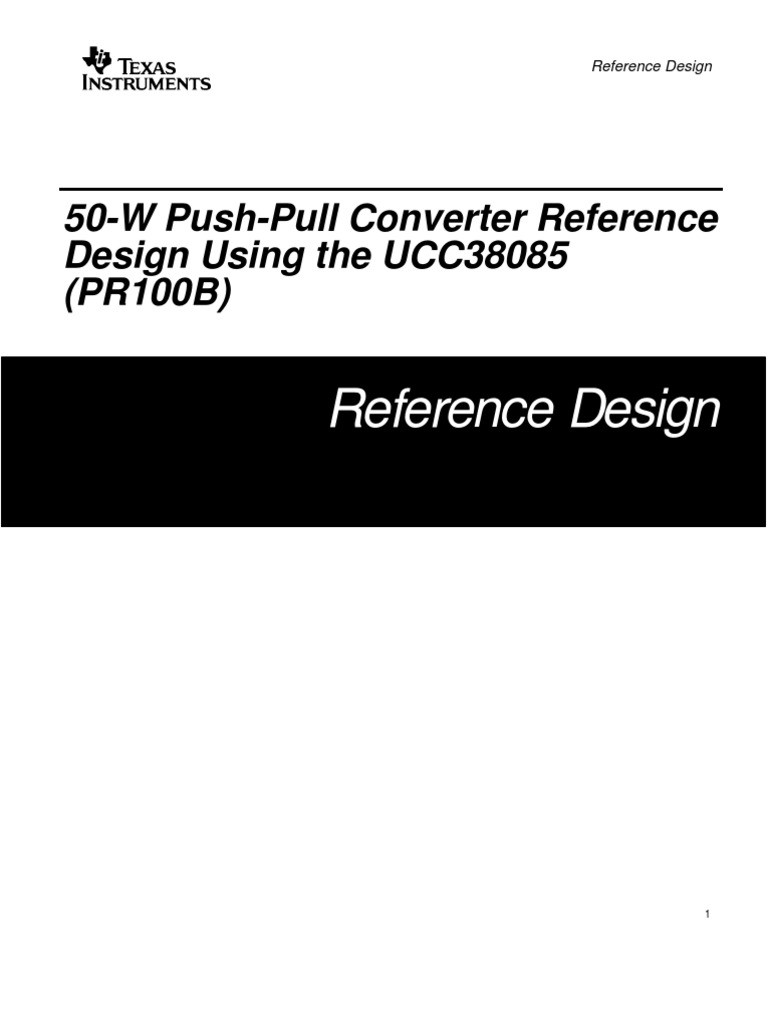 50W Push-Pull Converter Reference Design | PDF | Intellectual Property ...