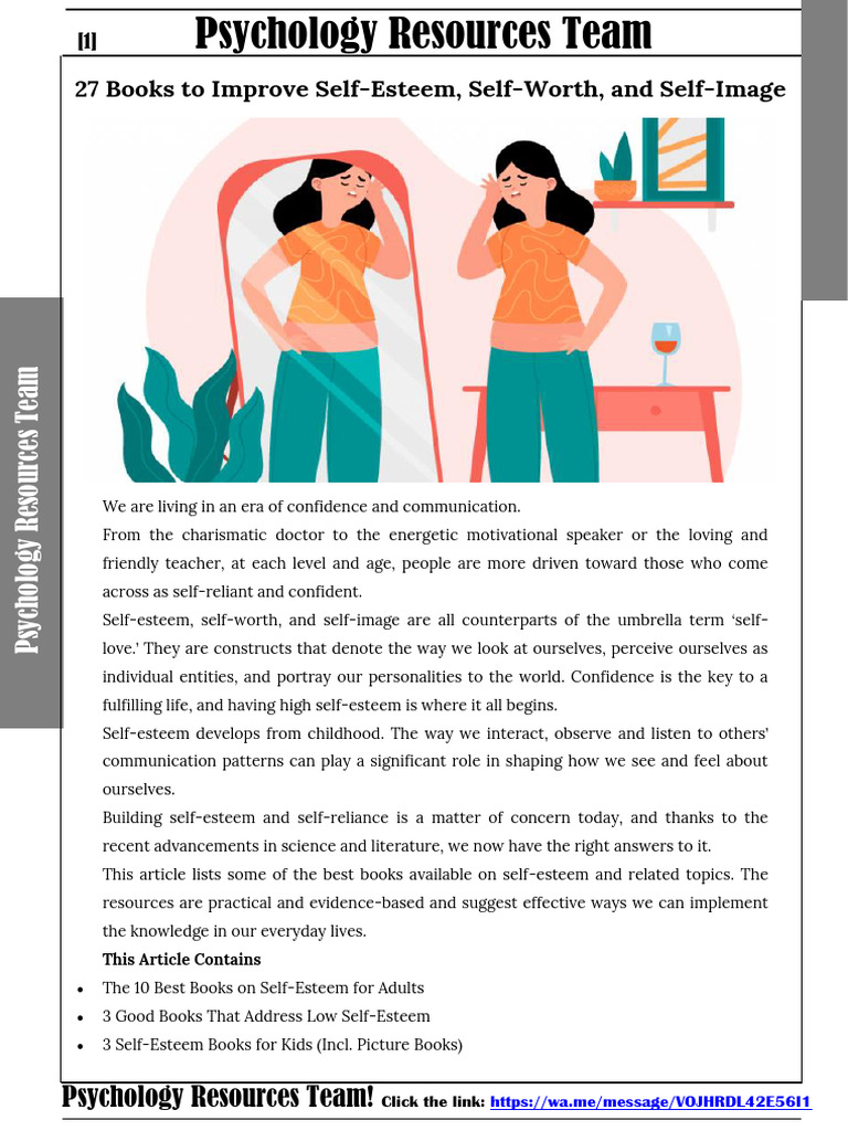 27 Books To Improve Self-Esteem, Self-Worth, and Self-Image | PDF ...