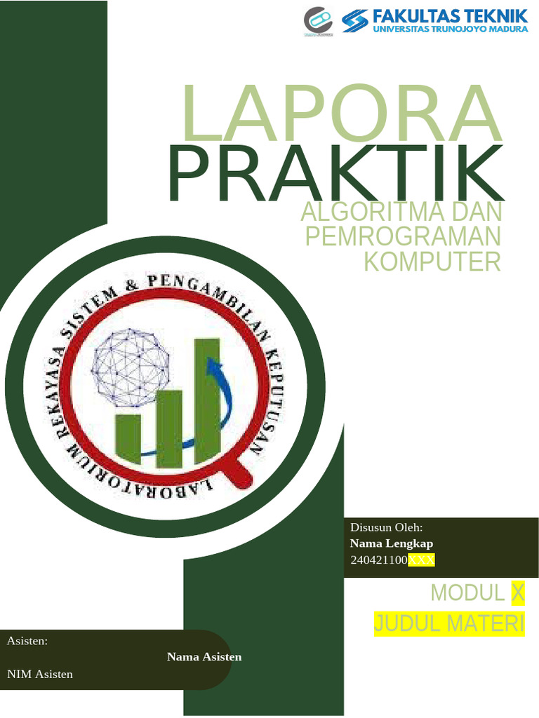 Laporan Praktik Algoritma dan Pemrograman | PDF