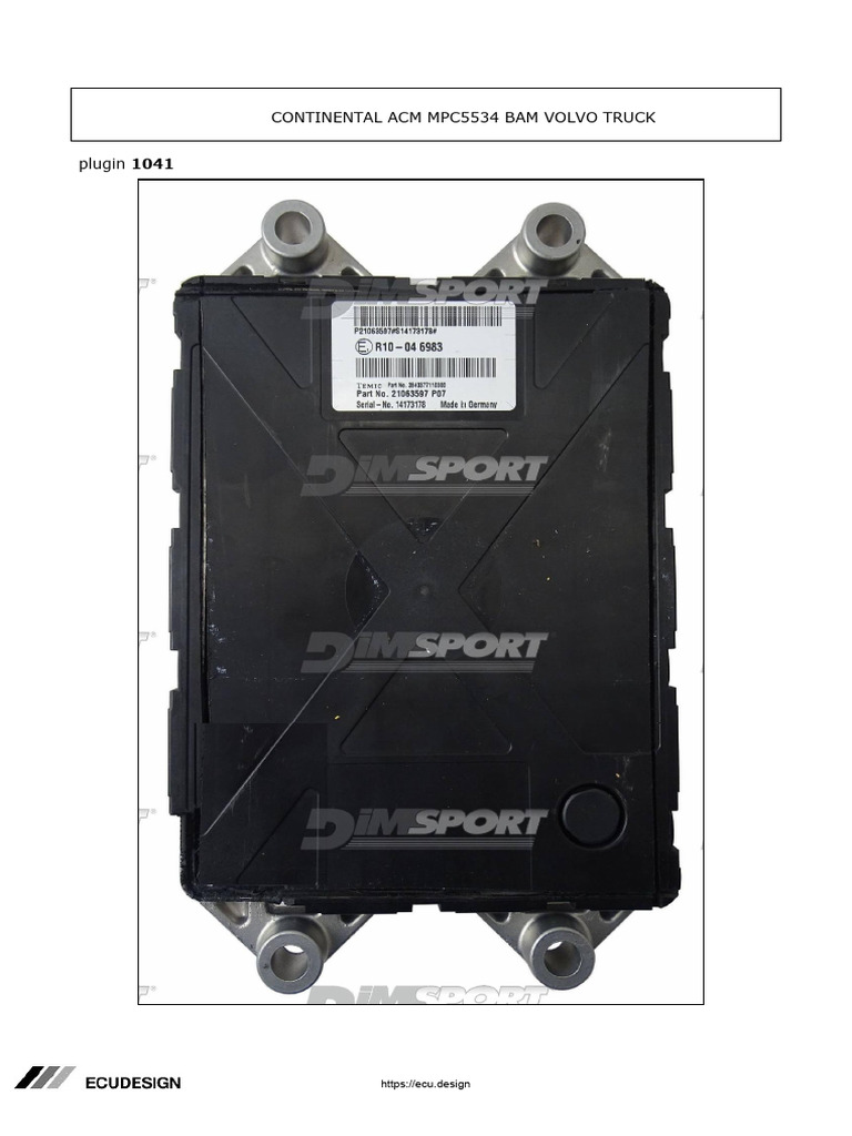Continental Acm Mpc5534 Bam Volvo Truck | PDF