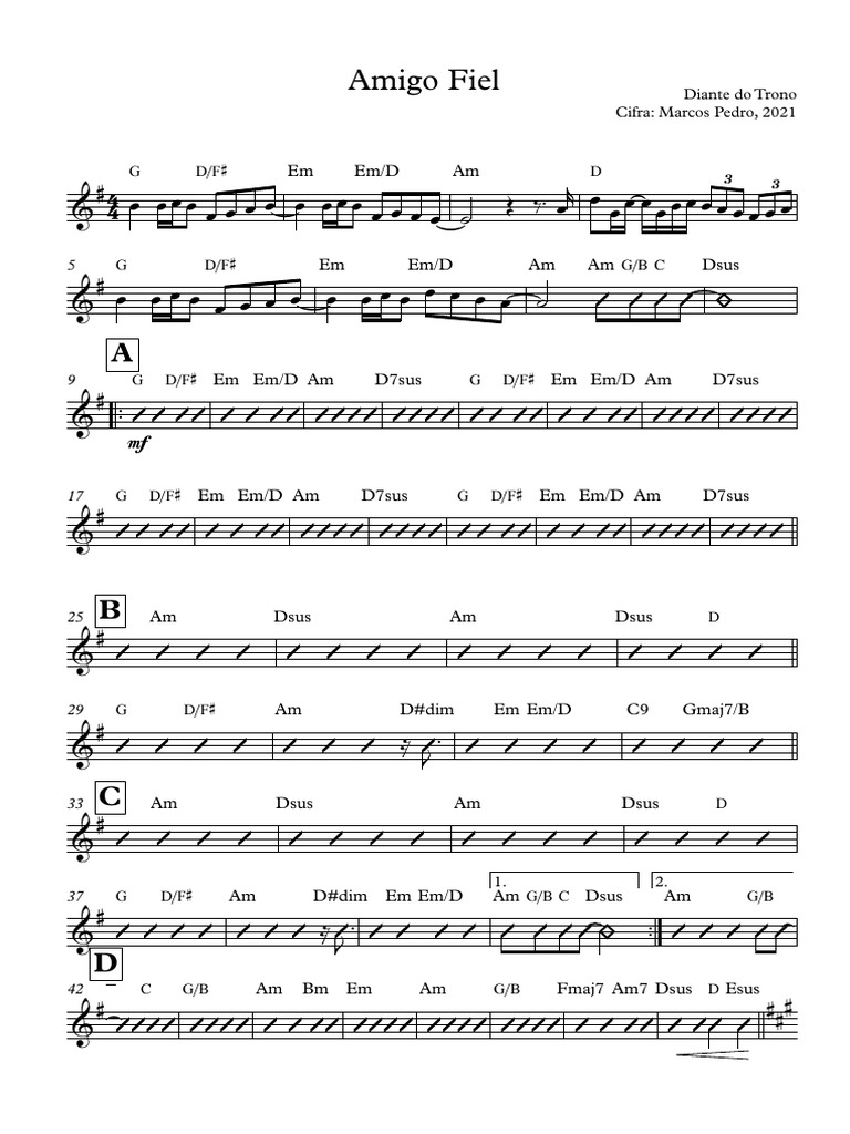 Amigo Fiel - Partitura Completa | PDF