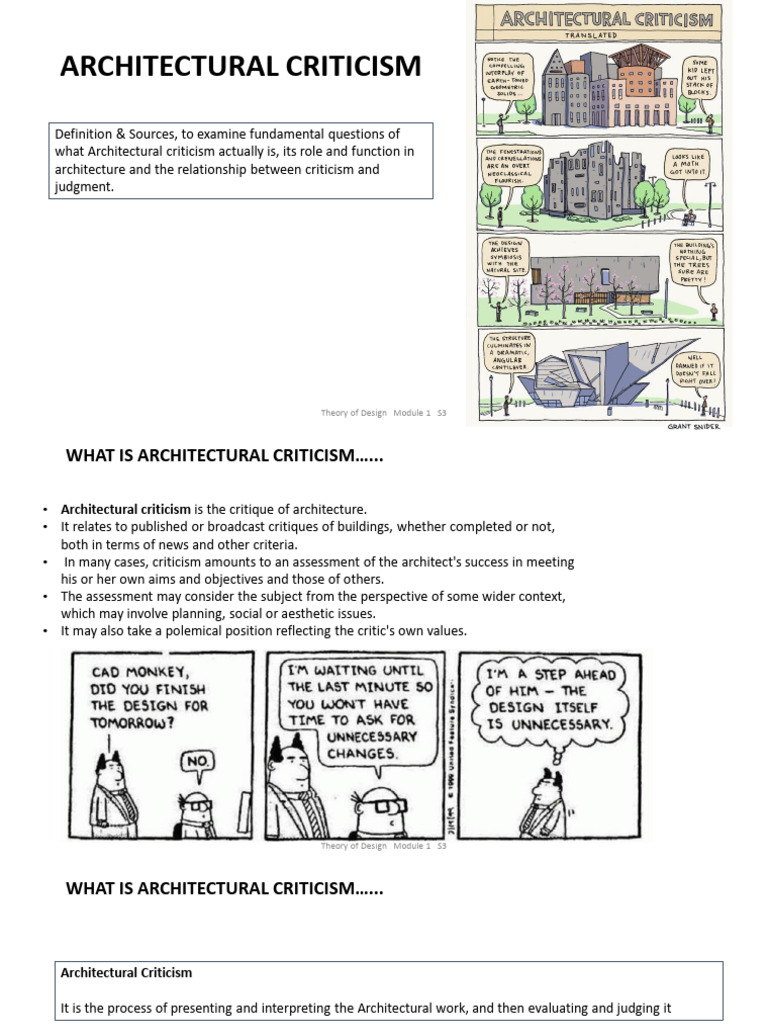 Module 1 - Architectural Criticism | PDF | Theory | Aesthetics