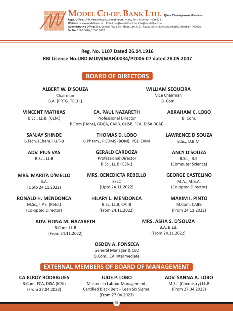 Model Co-op Bank 106th AGM Notice 2023 | PDF | Audit | Auditor's Report