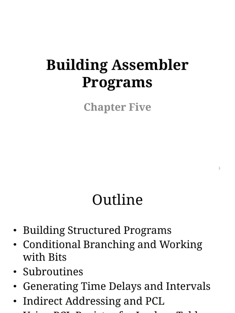 05 1building Assemb Programs | PDF | Computing | Computer Engineering