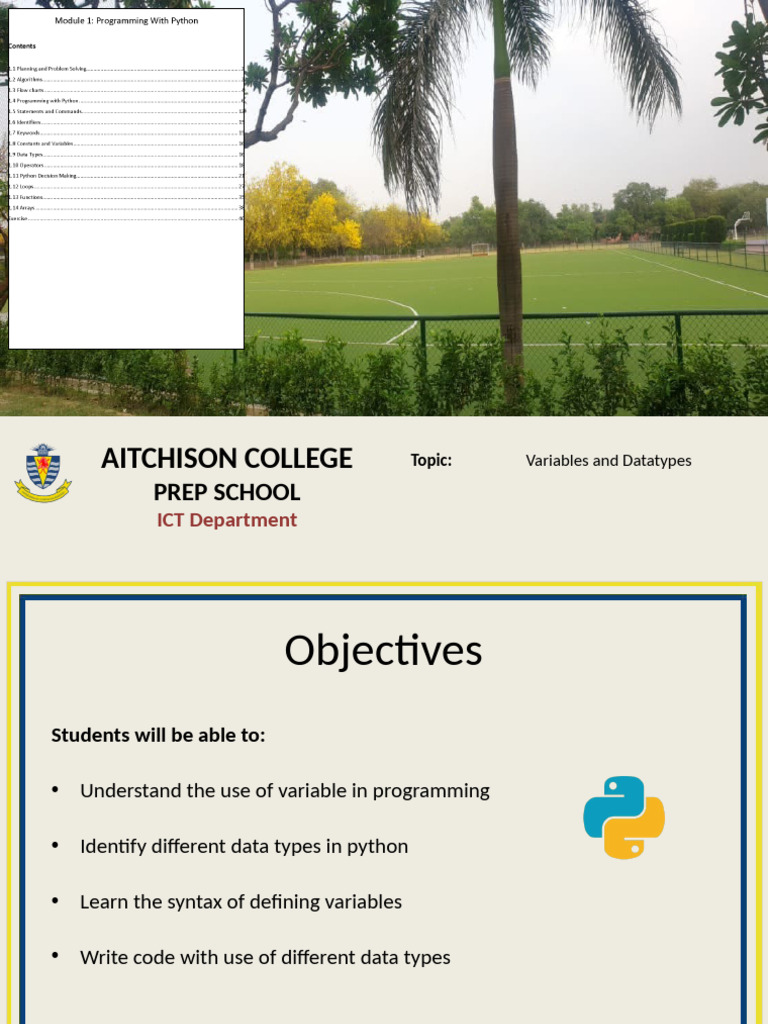 Variables and Datatypes | PDF