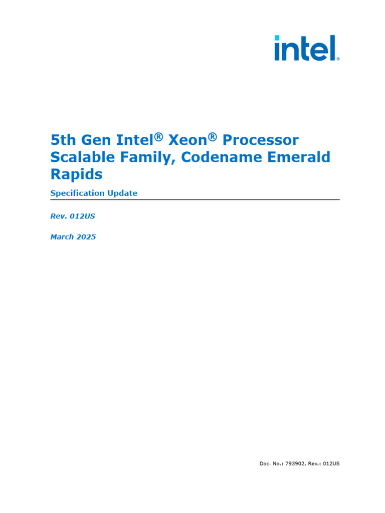 EMR SU Rev 012US | PDF | Computer Science | Intel