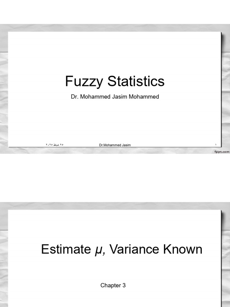 Fuzzy Statistics Ch3_Ch4 Estimate M | PDF | Estimator | Confidence Interval