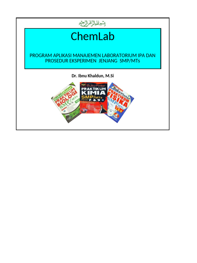 ChemLab_2022_Kimia_01_07_2022_SMP | PDF
