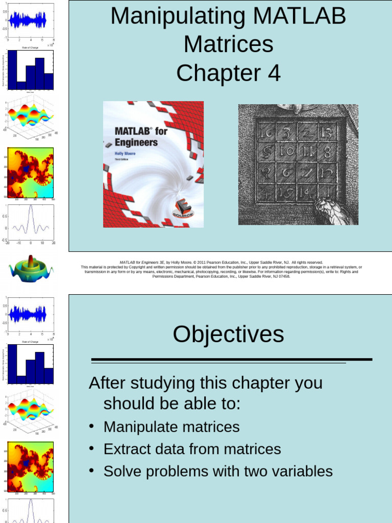 Matrices and Matrix Manipulation | PDF | Matrix (Mathematics) | Copyright