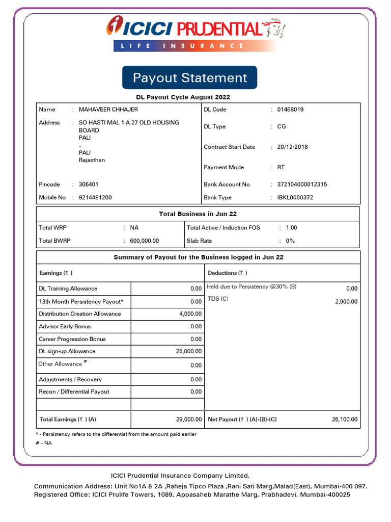 73040429_DL Monthly Payout Statement_20250515112148 | PDF | Taxes ...
