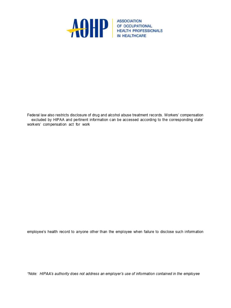 Confidentiality of Employee Health Records | PDF | Occupational Safety ...